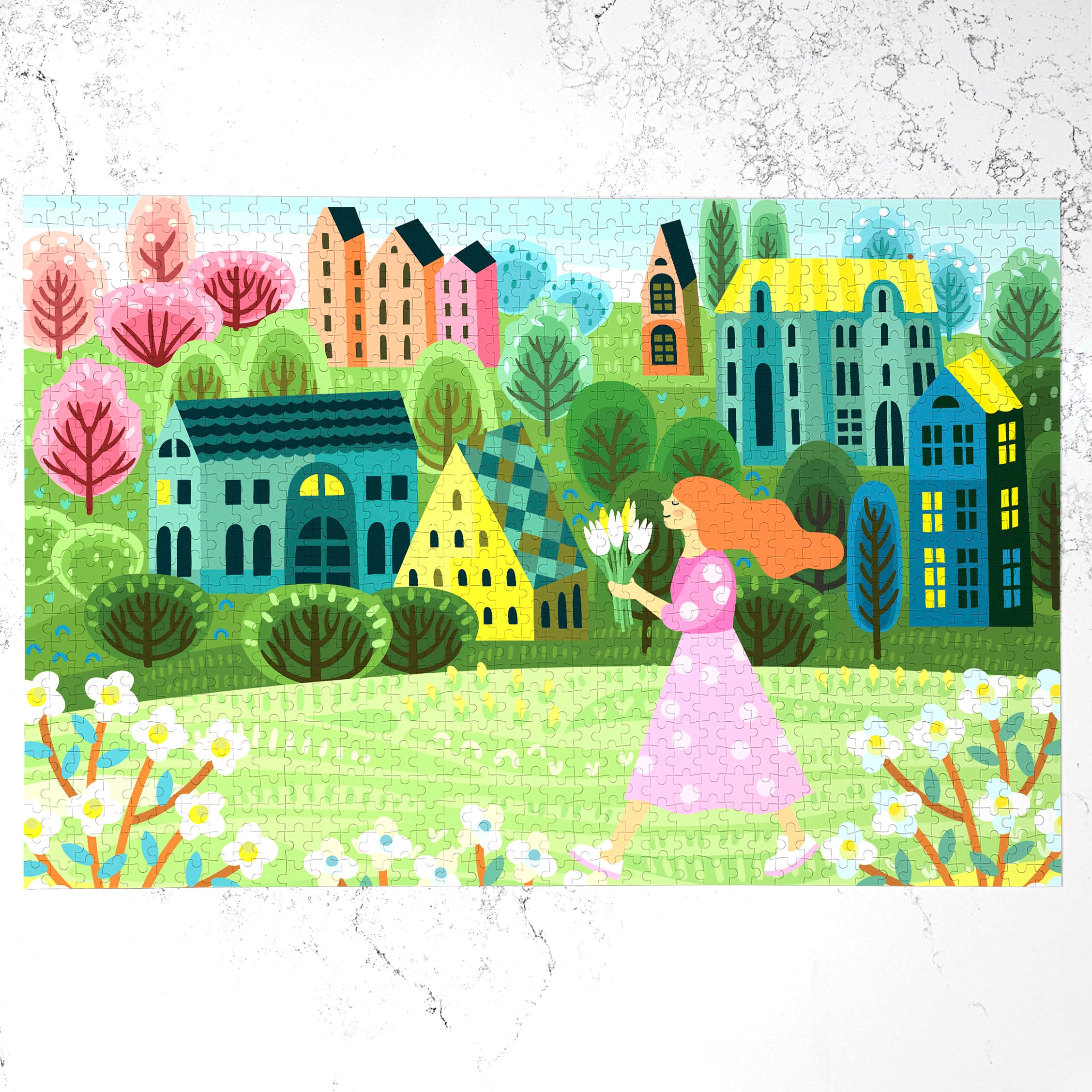 Springtime Stroll 1000 Pieces Jigsaw Puzzle – Ponderium